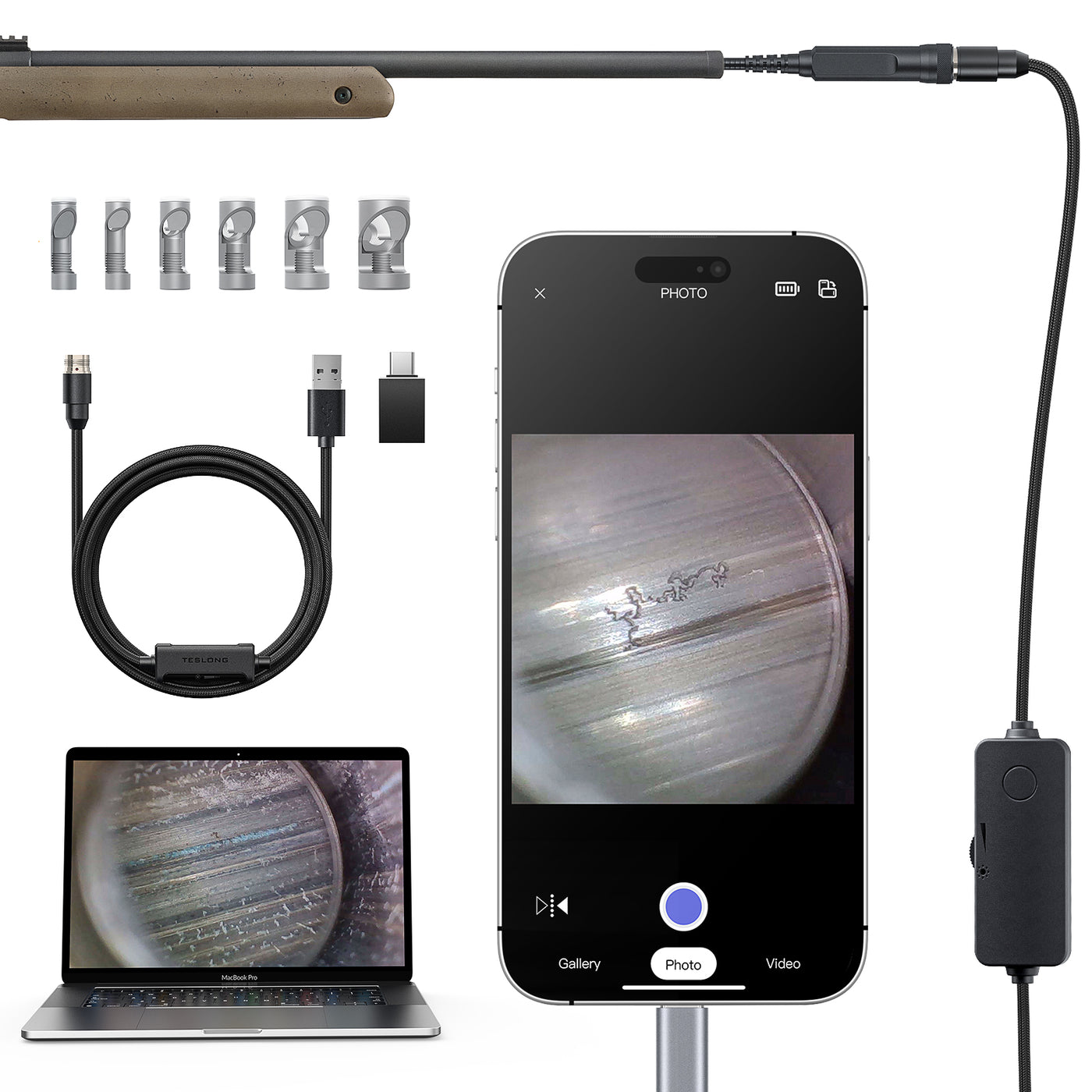 NTG100-C 45-inch Flexible USB-C Borescope — Teslong