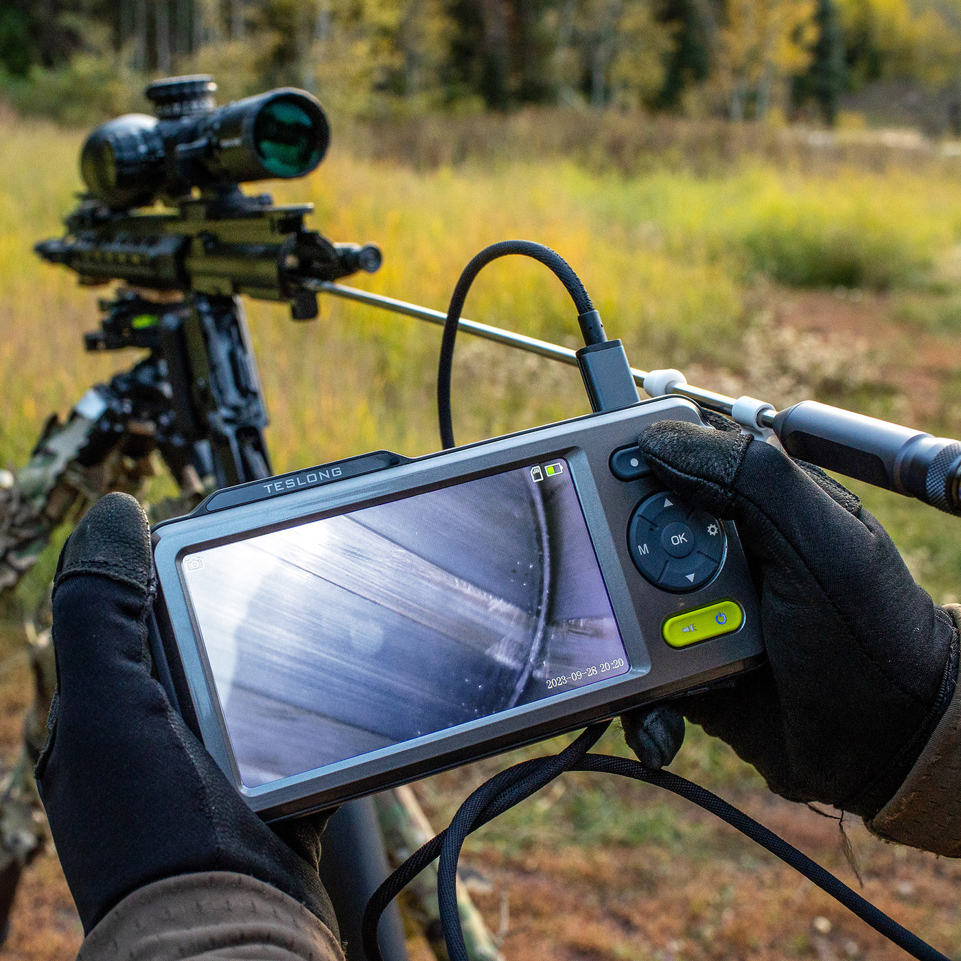 NTG200H Focus and Fold Rifle Borescope with 5-inch IPS Screen | Teslong