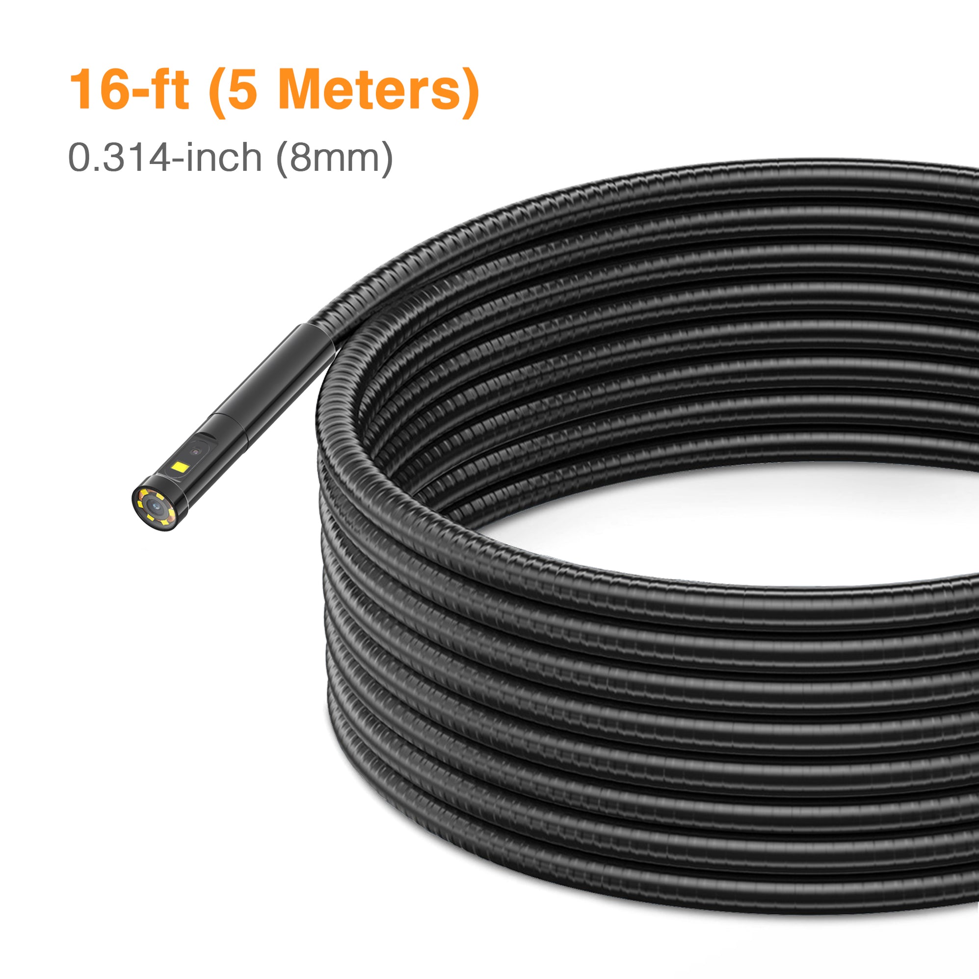 Dual-Lens Flexible Inspection Camera Probes - 0.31 in (8 mm) | Teslong