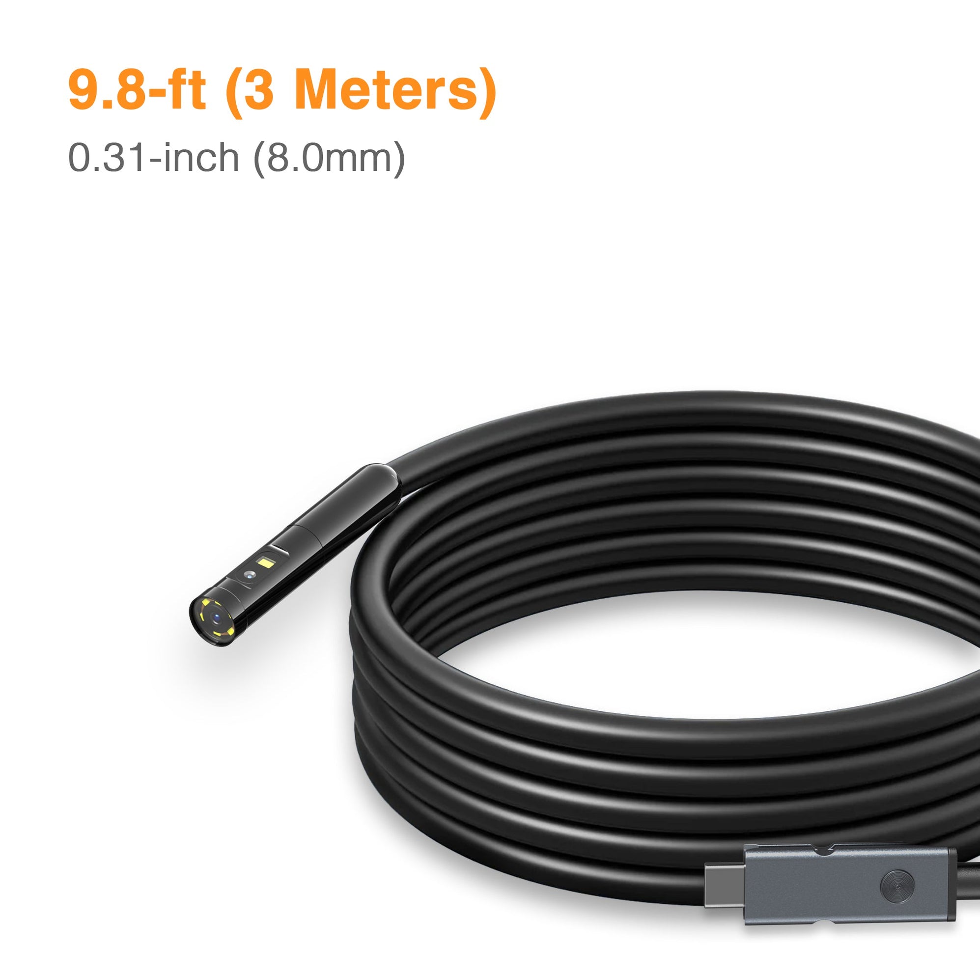 8.0mm Dual-Lens USB Camera Probes For NTS500B & MS450 Monitor | Teslong