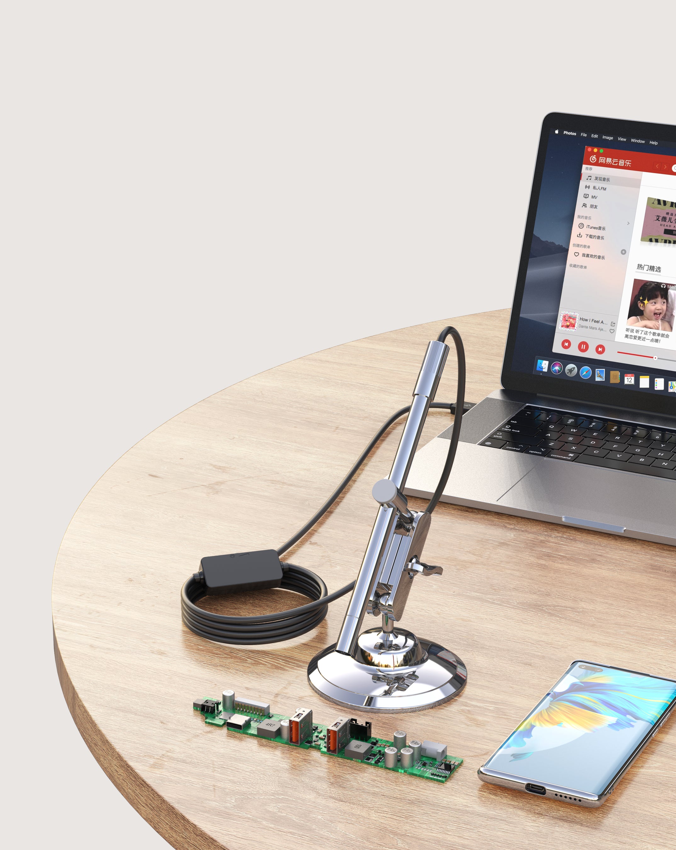 MS100 Portable USB Microscope: Handheld Digital Microscope Camera with ...