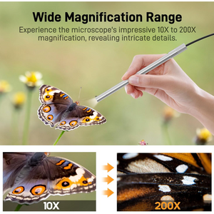 MS100 Portable USB Microscope: Handheld Digital Microscope Camera with ...