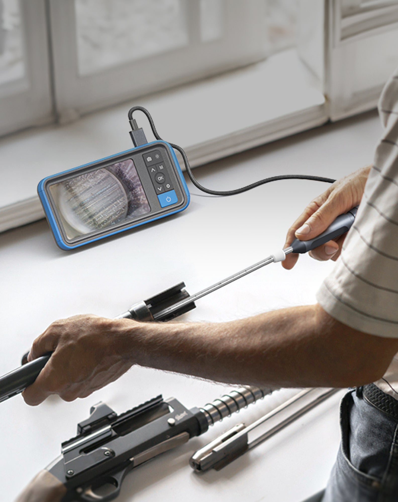 NTG200H Focus and Fold Rifle Borescope with 4.5-inch IPS Screen | Teslong