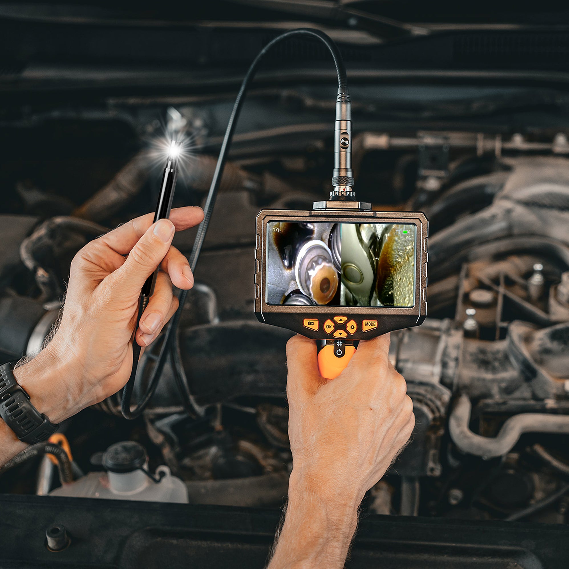 NTS300: High Resolution Rotating Dual-Lens Inspection Camera | Teslong