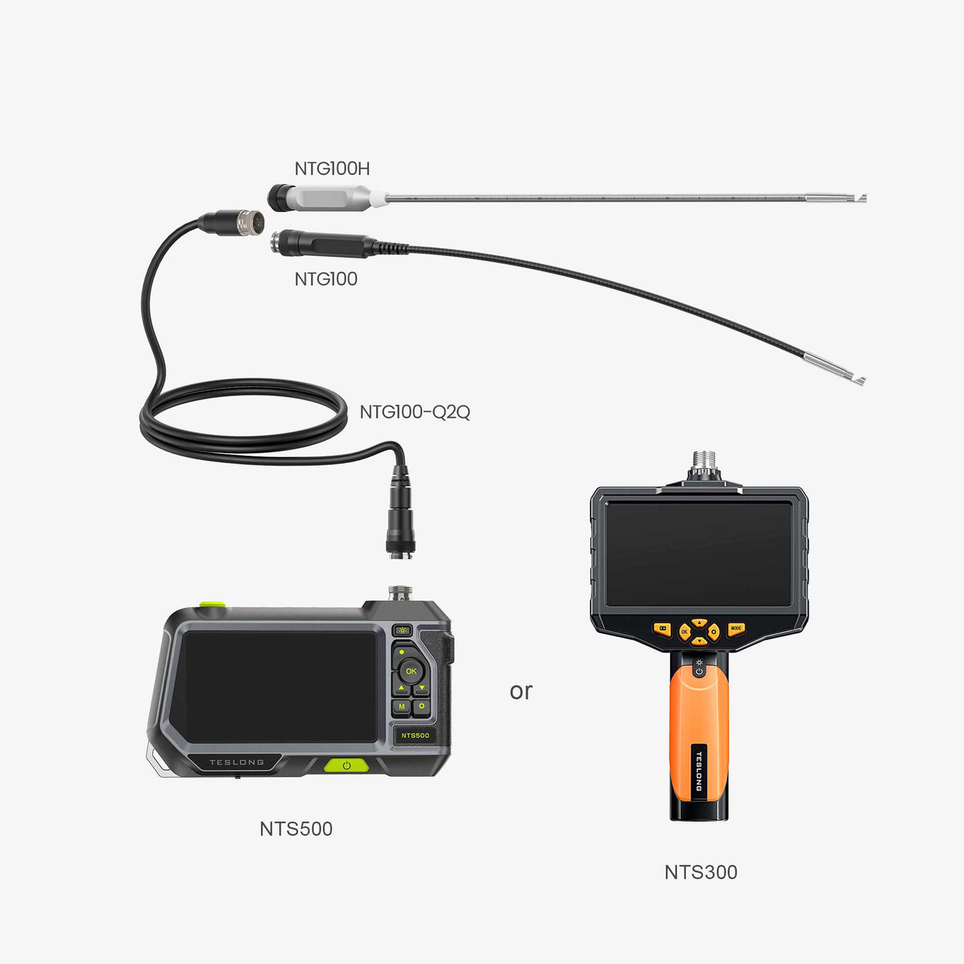 Adapter Cables for Inspection Cameras and Borescopes | Teslong