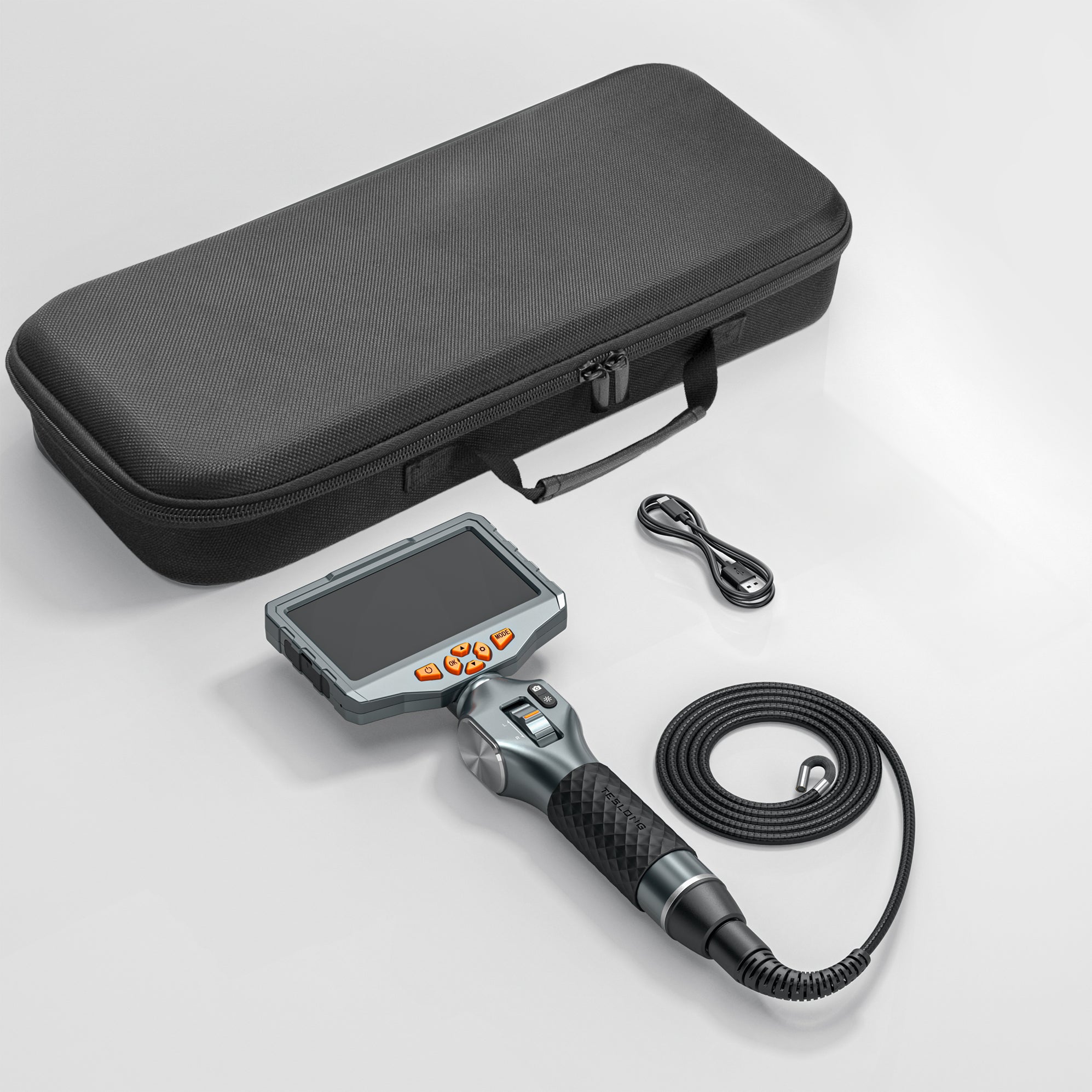 TD500 Articulating Inspection Camera | Teslong 5"" Screen Borescope