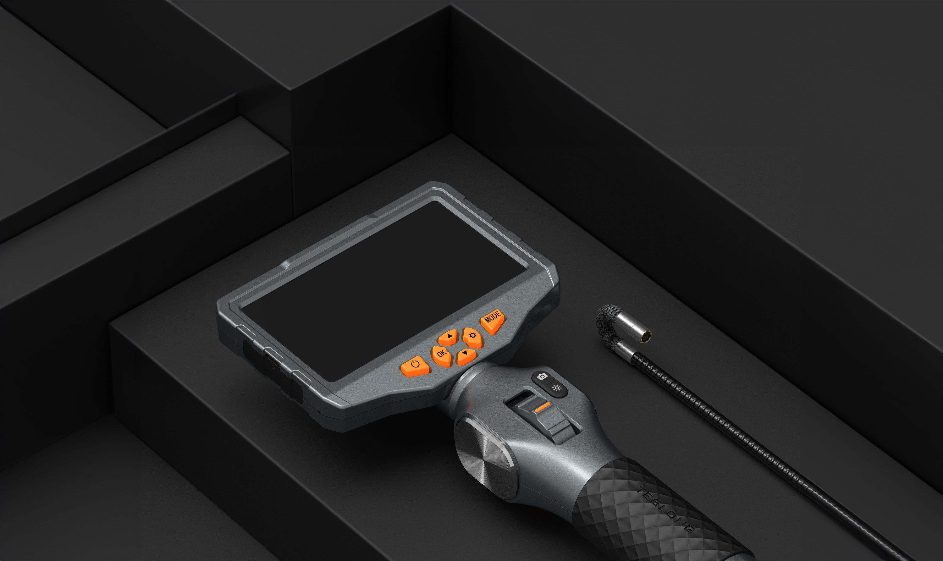 TD500 Articulating Inspection Camera | Teslong 5"" Screen Borescope