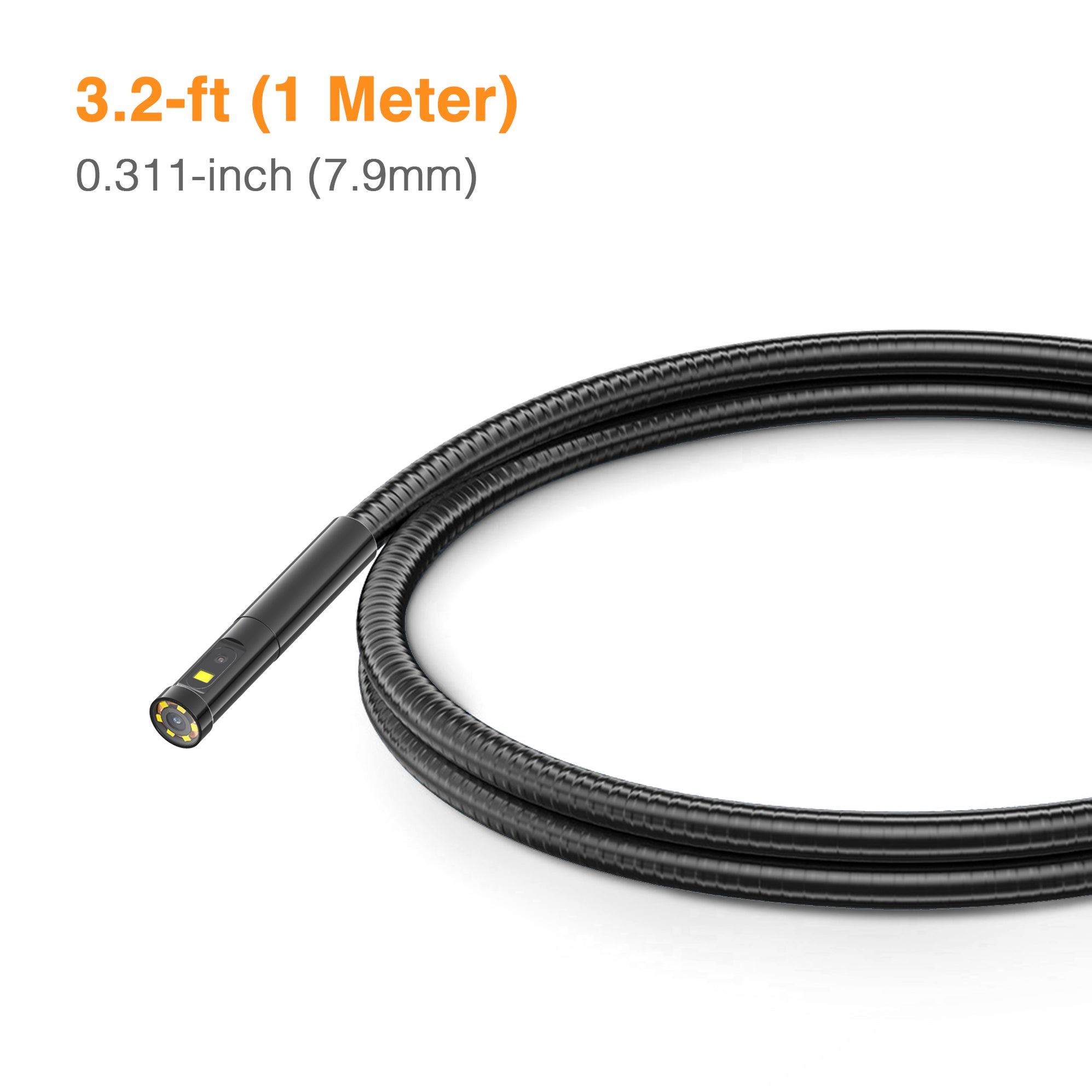 Triple-Lens Flexible Inspection Camera Probes - 0.31 in (7.9 mm) | Teslong