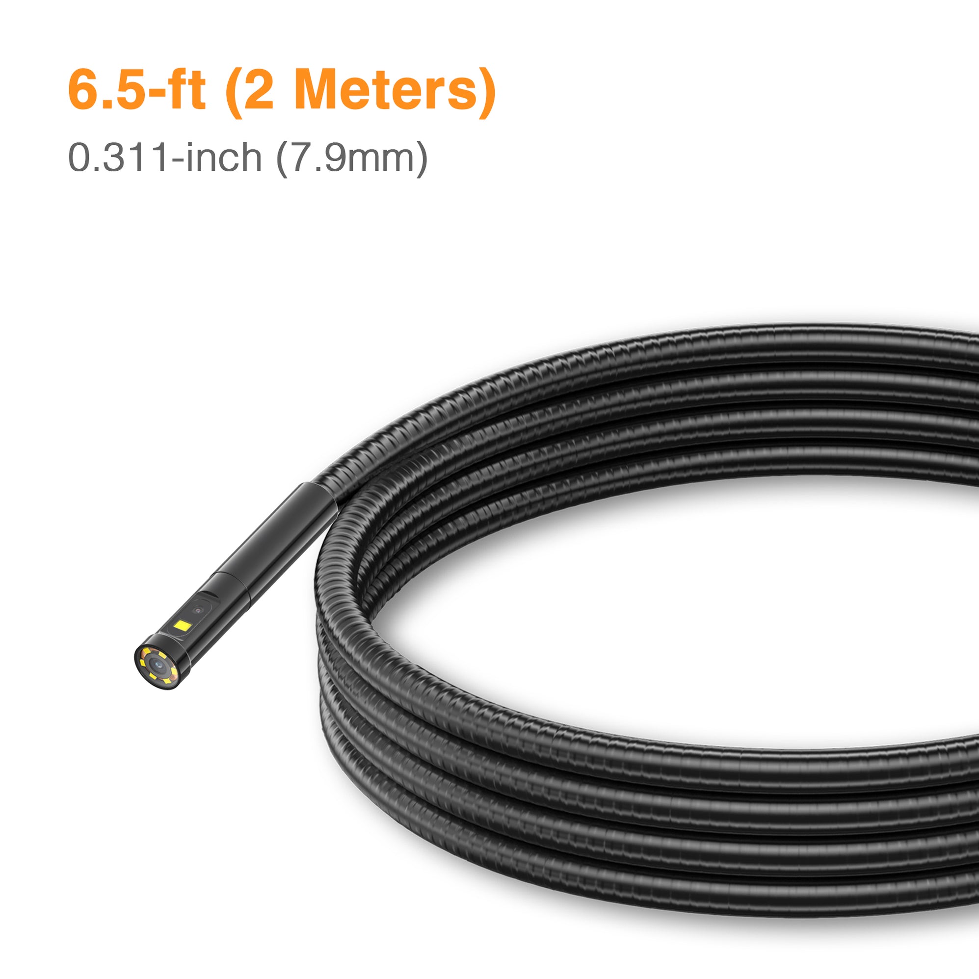 Triple-Lens Flexible Inspection Camera Probes - 0.31 in (7.9 mm) | Teslong