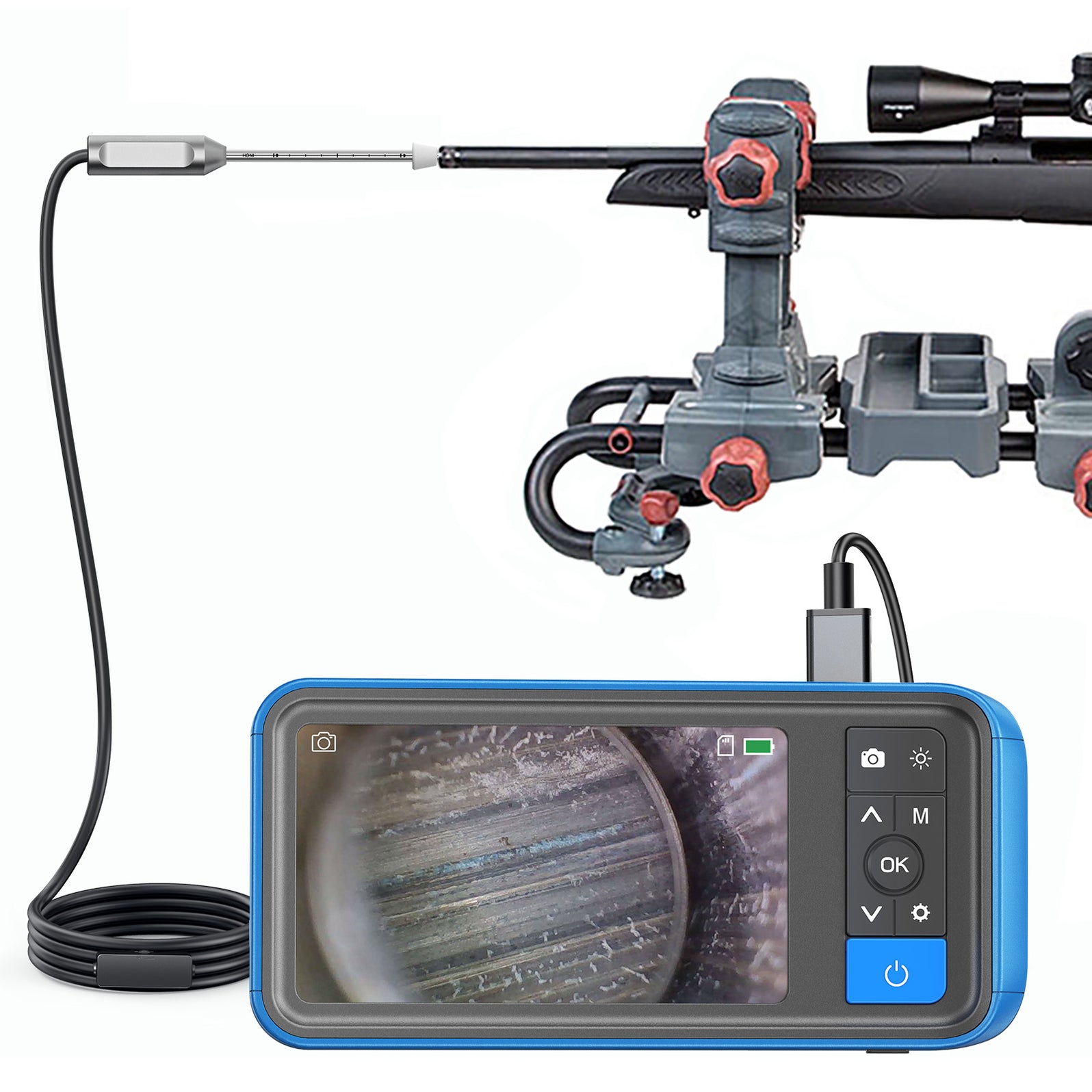 Rifle Borescope with 4.5-Inch IPS HD Screen | Teslong Gun Barrel Camera